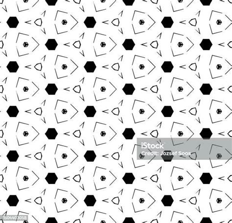 흑백 이음새가 없는 추상적 패턴 배경과 배경 그레이 스케일 장식 디자인 모자이크 장식품 벡터 그래픽 일러스트레이션 0명에 대한 스톡 벡터 아트 및 기타 이미지 Istock