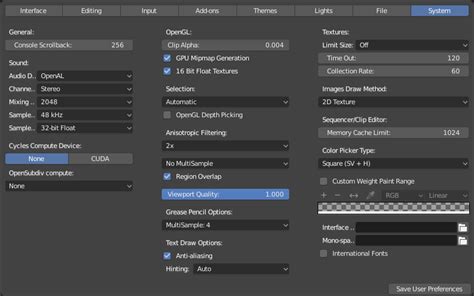 Moving The Color Picker Type And Custom Weight Paint Range Out Of Blender S System Settings