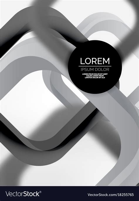 D Overlapping Squares Abstract Background Vector Image