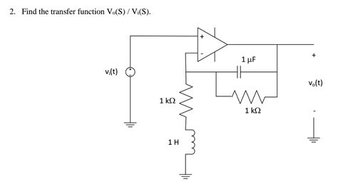 Solved 2 Find The Transfer Function Vos Vis 1 Hf Vt