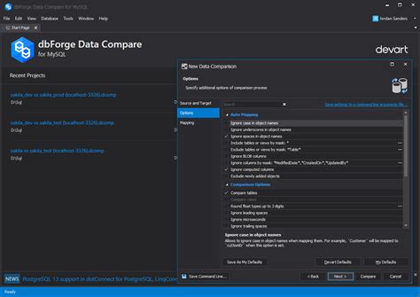 Mysql Data And Schema Comparison Dbforge Compare Bundle For Mysql