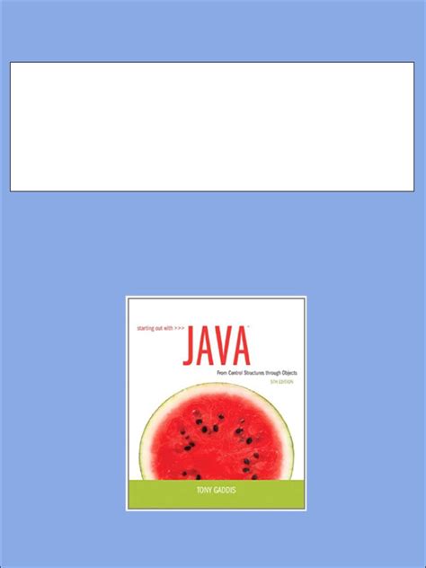 Solution Manual For Starting Out With Java From Control Structures Through Objects 5th Edition