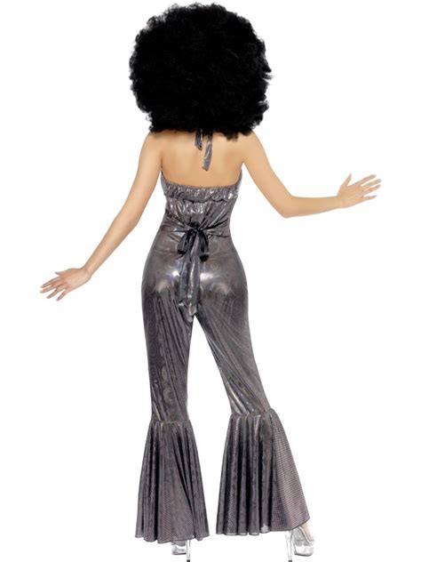 Adult Disco Diva 60s 70s Jumpsuit Flares Fancy Dress Costume Ladies Womens Bn Ebay