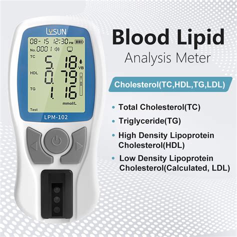 5 In 1 Blood Hdl Tc Tg Ldltchdl Cholesterol Meter High Density