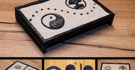 Zen Garden Table With Symbols By Dstein Download Free Stl Model