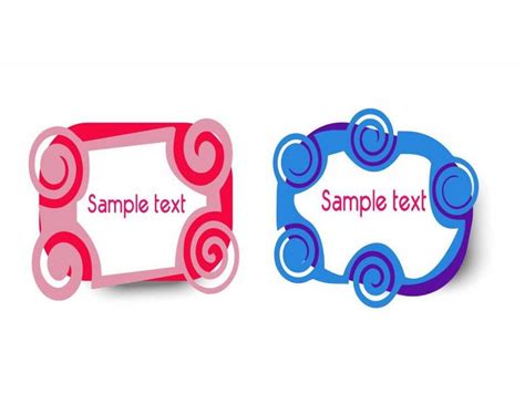Text Box Design Frame Vector