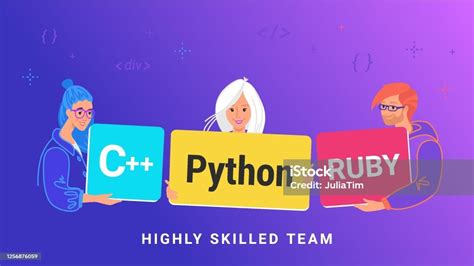 Highly Skilled Team Of Young Programmers Stock Illustration Download