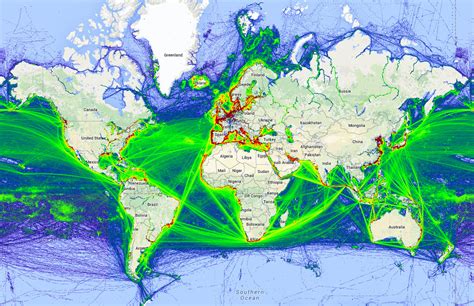 Maritime Traffic Density Around The World Vivid Maps