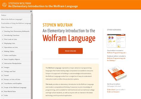 Das Buch An Elementary Introduction To The Wolfram Language Ist Im Web Kostenlos Bitblokes