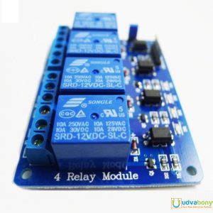 V Relay Module DC V Four Channel Isolated Relay Control Module With Screw Terminal For