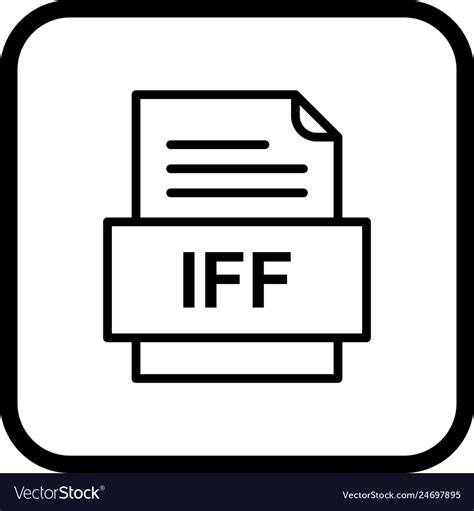 Iff File Document Icon Royalty Free Vector Image