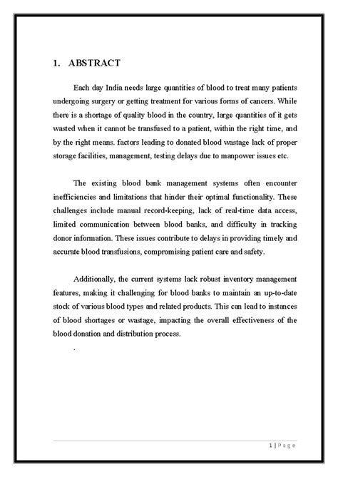 Pps Mp Mini Project Abstract Each Day India Needs Large Quantities Of Blood To Treat Many