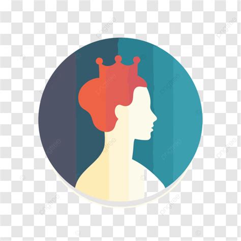 원형 원 안에 왕관을 쓴 여성 벡터 흰색 바탕에 여왕의 단순한 다채로운 아이콘 그림자 없음 작은 프레임 중앙 Png 일러스트 및 벡터 에 대한 무료 다운로드