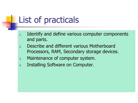 Pdf List Of Practicals€¦ · Dos Disk Operating System This Software Connects The Hardware With
