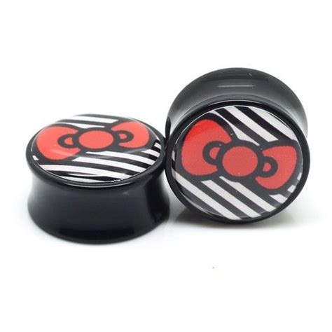 Hello Kitty Bow Plugs Pretty Plugs Ear Gauges Ear Gauges Plugs