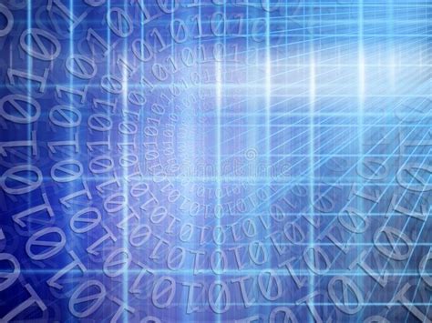 Blue Lights And Binary Code Stock Illustration Illustration Of