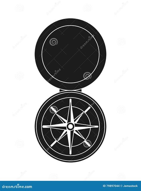 Isolated Compass Instrument Design Stock Illustration Illustration Of West Travel 79897044