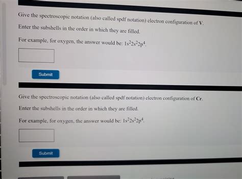 Electron Configuration Using Spdf Notation Solved References