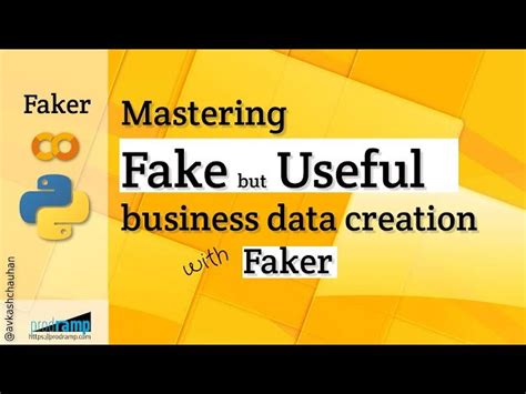 Free Video Mastering Fake Business Data Creation In Python With Faker