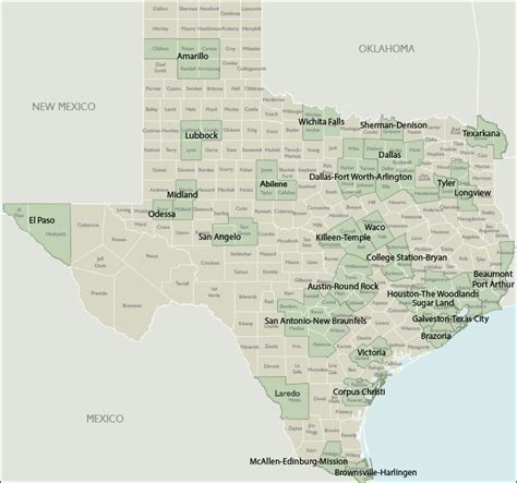 Texas Metro Area Zip Code Wall Maps MapSales