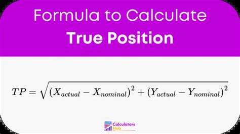 true position calculator online
