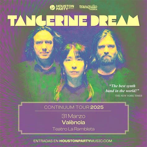 Tickets For Tangerine Dream Continuum Tour 2025