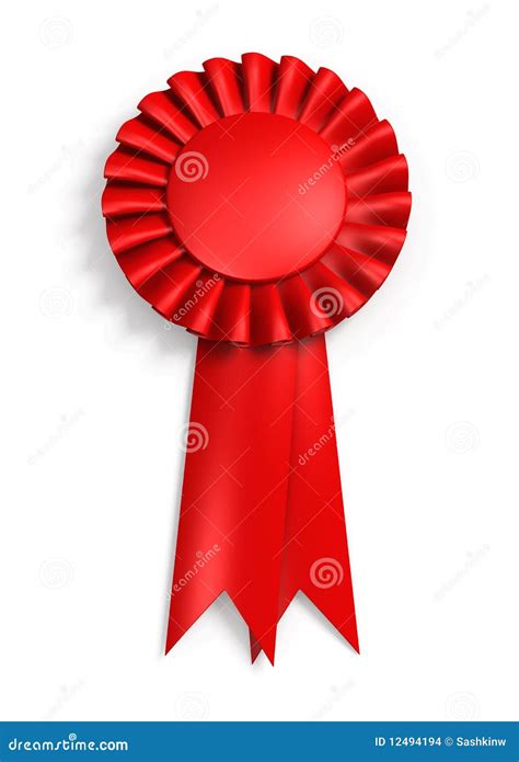 Red Rosette Stock Illustration Illustration Of Badge 12494194