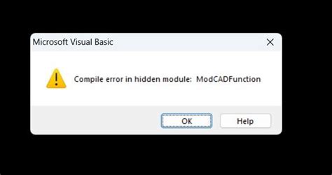 Solved Compline Error In Hidden Module Modcadfunction Autodesk Community