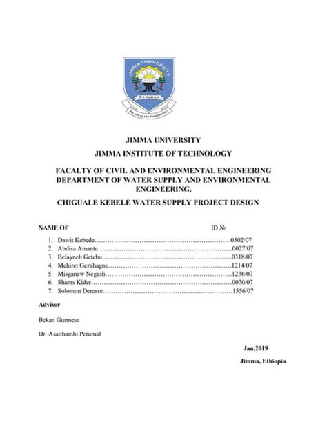 Jimma University Pdf