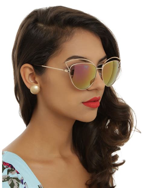 Gold Wire Top Cat Eye Sunglasses Hot Topic