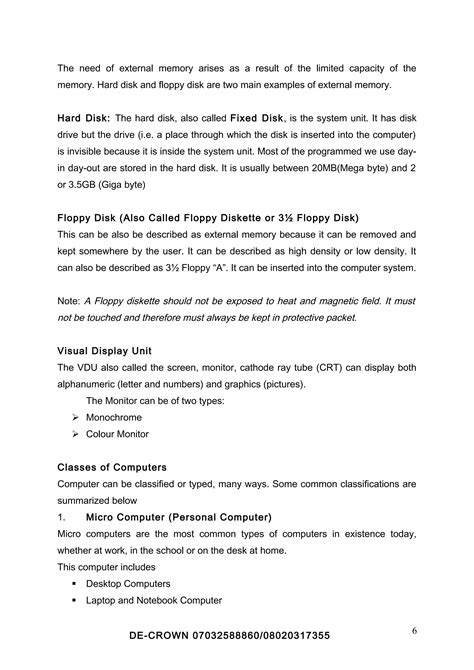 Computer Handout Doc