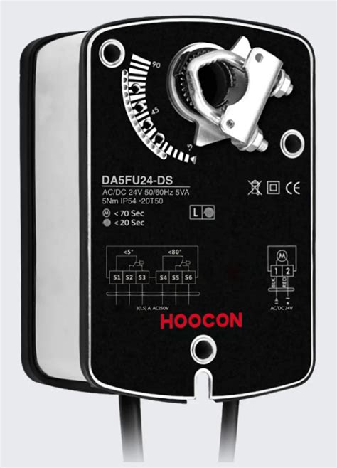 Электропривод Hoocon DA5FU24-DS 5Нм воздушный с пружинным возвратом 2 ...