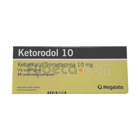 Ketorodol Compsublinguales 10 Mg C10 Suelta Fybeca