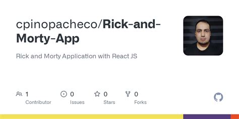 GitHub Cpinopacheco Rick And Morty App Rick And Morty Application With React JS