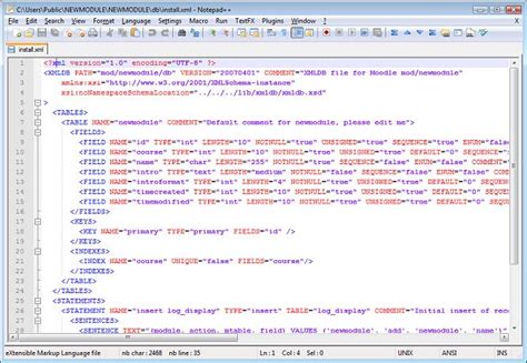 Oodles Of Moodles 01mod Moodle Module Setup The Installxml File