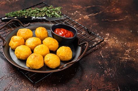 Premium Photo Potato Croquettes Mashed Potatoes Balls Breaded And