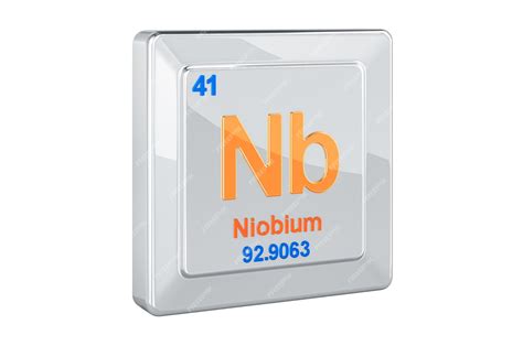 Premium Photo Niobium Nb Chemical Element Sign 3d Rendering