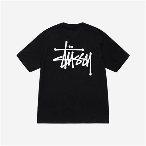스투시 베이직 스투시 티셔츠 블랙 2024 Stussy Kream