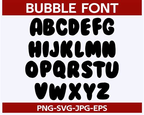 Bubble Font Groovy Font Bubble Script Font Bubble Letters Svg