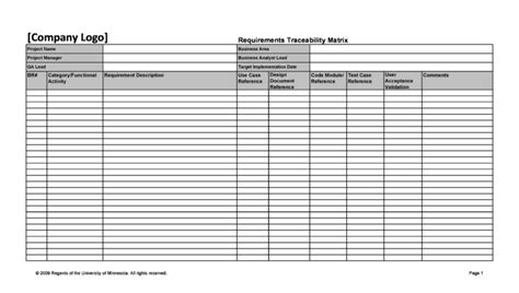 39 Useful Requirements Traceability Matrix Templates Free