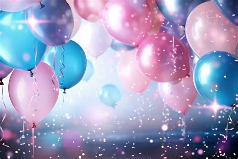 Ai Generated Colorful Balloons Background With Bokeh Effect 3d