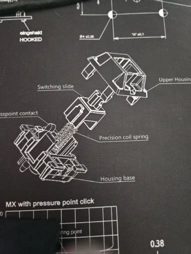 SwitchBlueprint Deskmat Mechanical Keyboard Switch Design Mousepad KreativeKeys