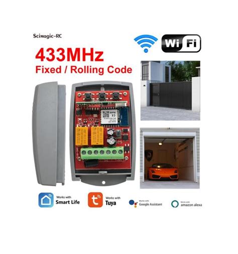 RECEIVER 2CH 433 FIXED ROLLING CODE WIFI 7 32V TRANSCOM ELECTRONICS