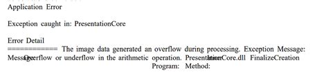 Error When Launching The Image Data Generated An Overflow During Processing Kinetic Erp