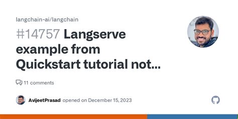 Langserve Example From Quickstart Tutorial Not Working · Issue 14757