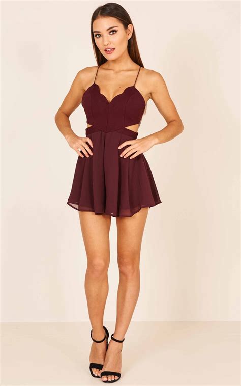 One Step Closer Playsuit In Wine Showpo Playsuit Prom Dress Romper