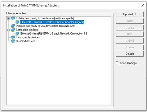 how to use an ethernet port inside a virtual machine with twincat to