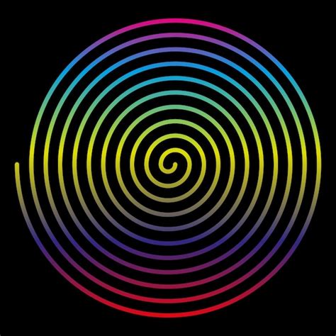 Premium Vector Hypnotic Spirals Background Radial Colorful Gradient Optical Illusion