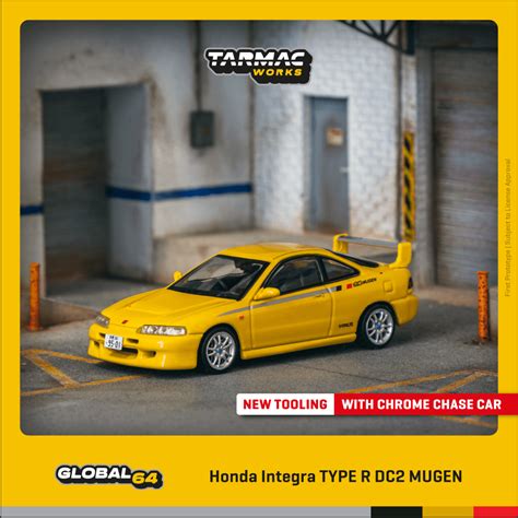 Tarmac Works 1 64 Scale Honda Integra Type R Dc2 Mugen Sunlight Yellow