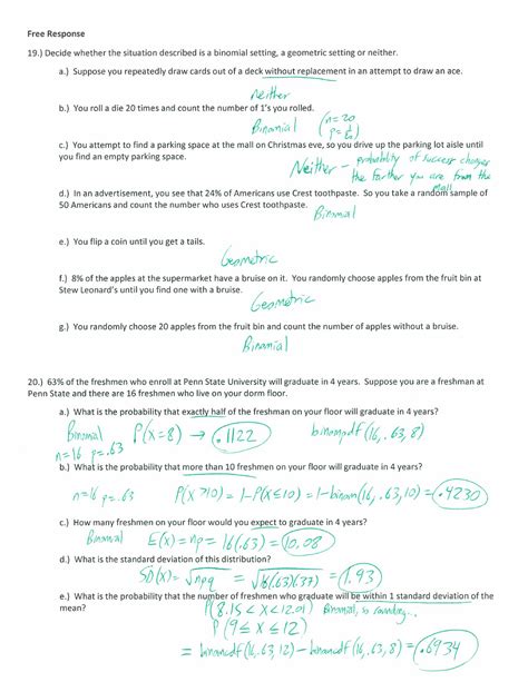 Unit 5 Part 3 Test Review Key Completed AP Statistics STAT 320 Studocu